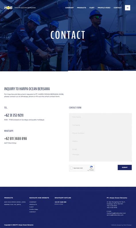 Pt Harpa Ocean Bersama Website Design Surabaya Jakarta Portfolio Mark Design Jasa Pembuatan