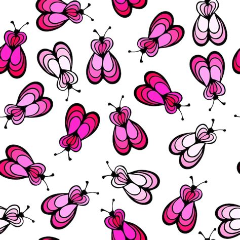 Premium Vector Fly Bug Insect Cartoon Illustration Vector Seamless Pattern