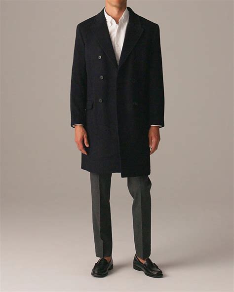 Rivington Double Breasted Topcoat In Wool Blend For Men Jcrew