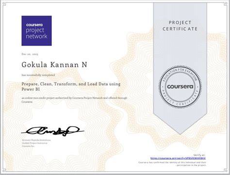 Gokula Kannan On Linkedin Coursera Courseracertification Powerbi
