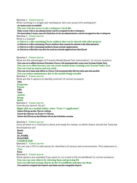 Tosca Questions Answers Pdf Computer File Software