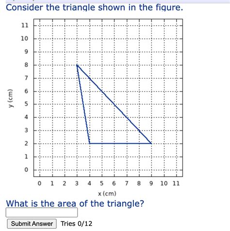 Solved Consider The Triangle Shown In The Figure 11 10 9 8 Chegg