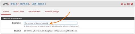 Setup IPsec Site To Site VPN Tunnel Between Pfsense And MikroTik