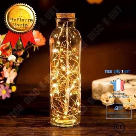 TD Guirlande lumineuse LED à piles 10M 5M 4M 2M fil de cuivre