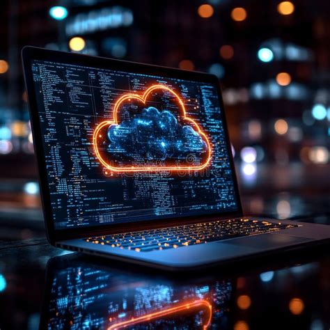 Cloud Computing And Data Transfer Technology Concept Stock Illustration