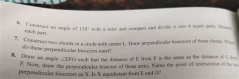 Construct An Angle Of With A Ruler And Compass And Divide It Into