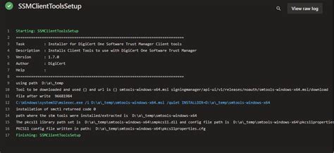 Digicert Azure Devops Yaml Task Ssmclienttoolssetup1 Fails With The