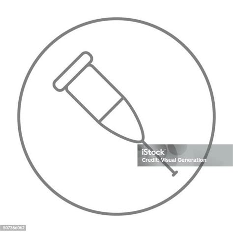 목발 꺾은선형 아이콘크기 건강관리와 의술에 대한 스톡 벡터 아트 및 기타 이미지 건강관리와 의술 걷기 단일 객체 Istock