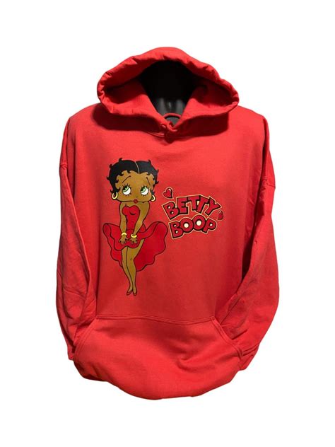 Betty Boop Hoodie Red Dress Betty Boop Brown Skin Betty Boop Etsy