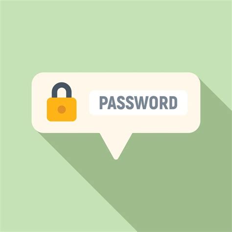 Premium Vector Password Security Icon Flat Vector Security Cyber