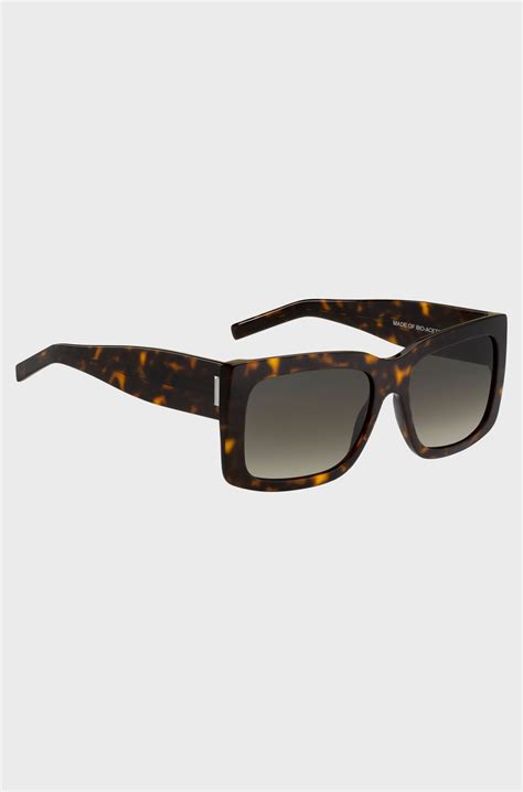 Boss Havana Bio Acetate Sunglasses With Signature Hardware Brown