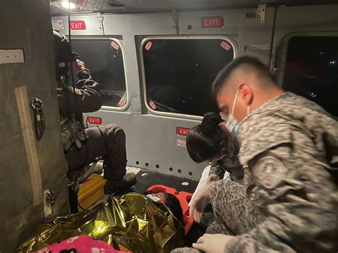 Mujer En Estado De Embarazo Fue Evacuada En Helicóptero Por La Fuerza