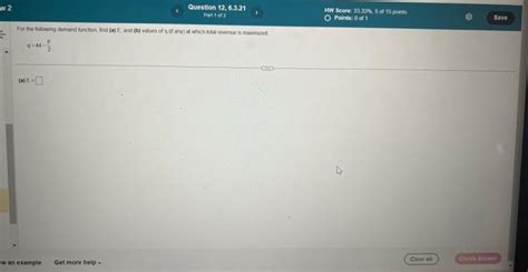 Solved For Tho Foliowng Demand Function Tina A E And B Chegg