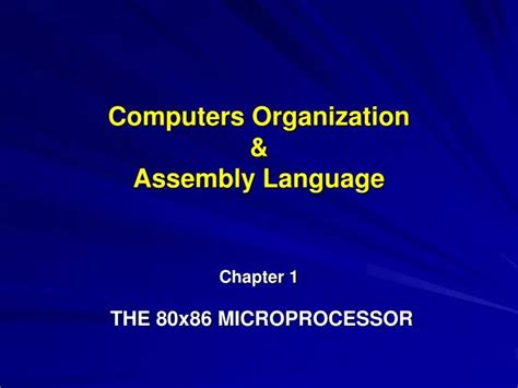 Ppt Computers Organization Assembly Language Powerpoint