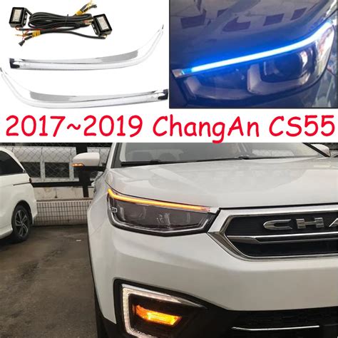 1set Car Bumper Fog For ChangAn CS55 Daytime Light Car Accessories