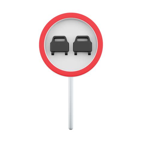 3d Rendering No Passing Sign Sign A Simple Illustration Of A Passing