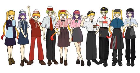 【描いてみた】マクドナルド 歴代制服ラインナップ｜オールマック