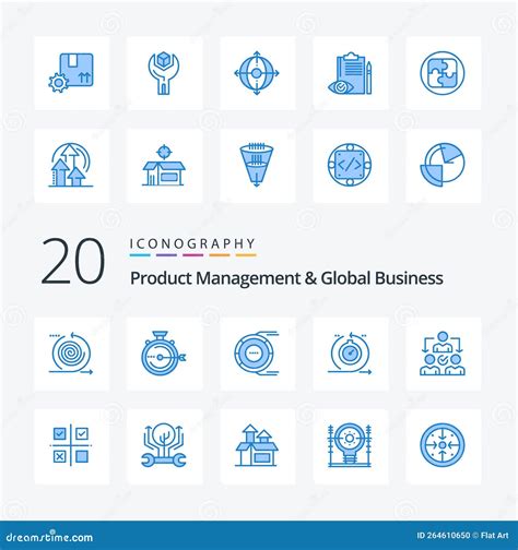 20 Product Managment And Global Business Blue Color Icon Pack Like Development Agile Release