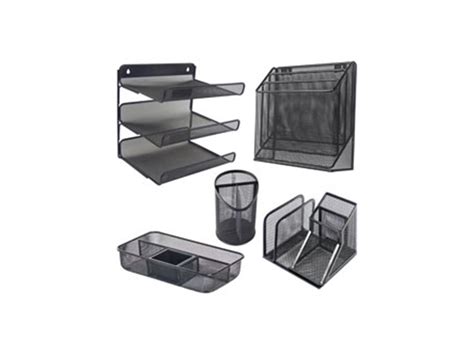 Lorell Mesh Desktop Organizer 1 Each Black