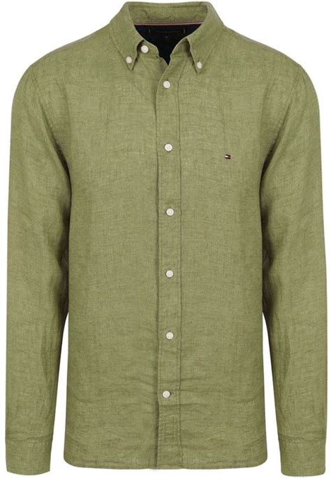 Tommy Hilfiger Overhemd Linnen Groen Mw0mw34602 L9f Online Bestellen