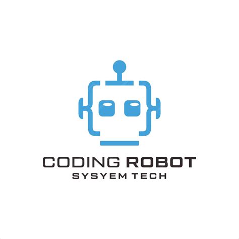 Premium Vector Coding Robot Logo