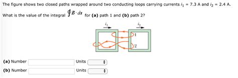 Solved The Figure Shows Two Closed Paths Wrapped Around Two Chegg Com