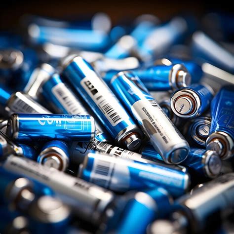 Pile Of Unused Aa Batteries Displayed In Bright Light Essential Power