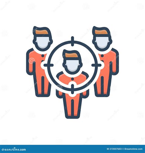Color Illustration Icon For Sampling Sample And Group Stock