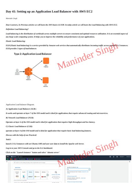 Application Load Balancer With Aws Ec2 Pdf Internet And Web World