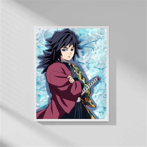 Giyu Tomioka Digital Art Print A4 Demon Slayer Poster Instant