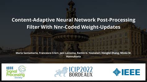 Content Adaptive Neural Network Post Processing Filter With Nnr Coded