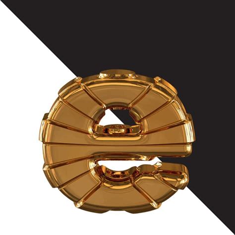 Símbolo De Oro Con Cinturones De Oro Letra E Vector Premium