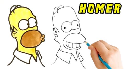 How To Draw Homer Simpson The Simpsons Step By Step Drawing Youtube