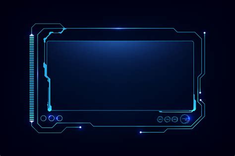 추상 Hud Ui Gui 미래 미래 지향적 인 화면 시스템 가상 디자인 벡터 일러스트 레이 션 Esp10 헤드업 디스플레이