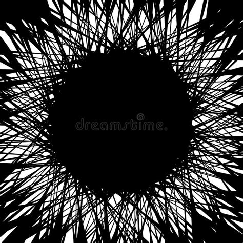 Random Chaotic Lines Merging Intersecting At Center Abstract Stock Vector Illustration Of