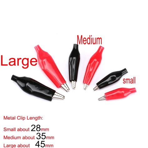 453528mm G98 악어 전기 클램프 테스트 프로브 미터 검정색 빨간색 플라스틱 부팅 자동차 자동 배터리 금속 악어
