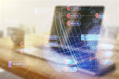 premium photo double exposure of abstract programming language with