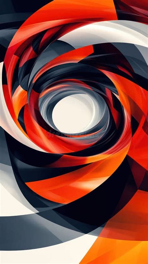 Abstract Swirling Design With Red Black And White Colors Creating A Dynamic Visual Effect