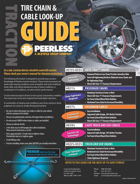 Peerless Tire Chains Chart A Visual Reference Of Charts Chart Master