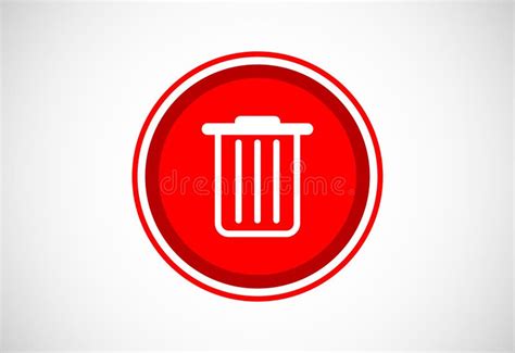 Delete Button Trash Can Bin Symbol Delete Web Icon Vector Illustration Stock Vector