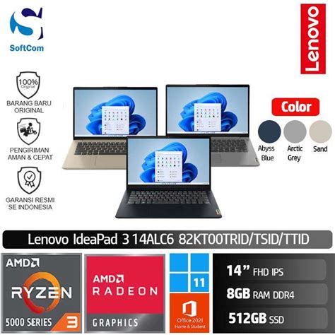 Promo Lenovo Ideapad Slim 3 14alc6 Trid Tsid Ttid Notebook Ryzen 3