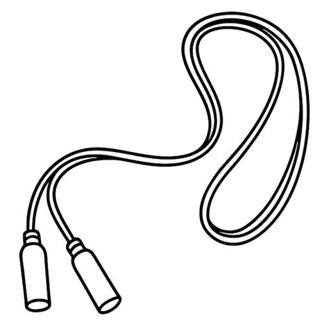 Skipping Rope Line Art Vector Illustration Premium Ai Generated Vector