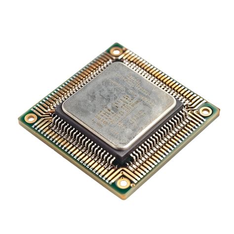 Vintage Microprocessor Chip Close Up Technology Detail 55391702 Png