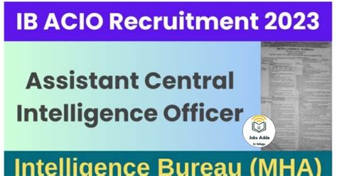 Ib Acio Recruitment 2023 Notification Full Details 995 Posts