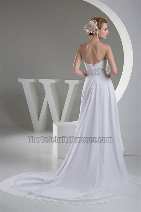 Strapless Sweetheart A Line Chiffon High Low Prom Dress