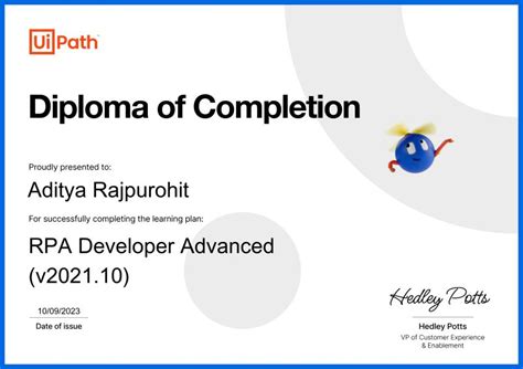 Aditya Rajpurohit On Linkedin Uipath Rpa Automation Certification Digitaltransformation…