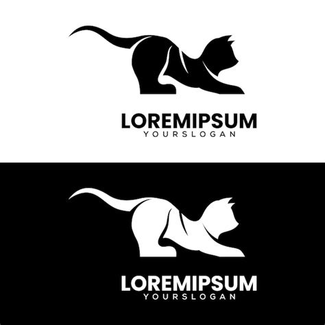 Modelo de design de logotipo de gato Vetor Grátis