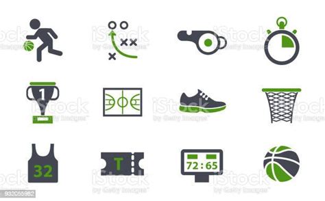 베스킷볼 아이콘 세트 경쟁에 대한 스톡 벡터 아트 및 기타 이미지 경쟁 공 스포츠 장비 금융 Istock