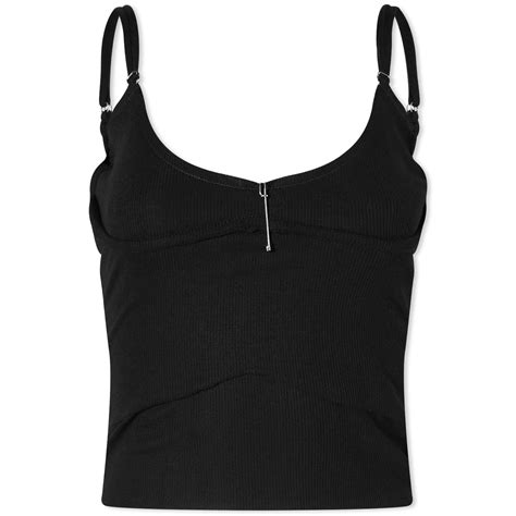Sami Miro Vintage Low Back Double Layer Tank Top Black END GB
