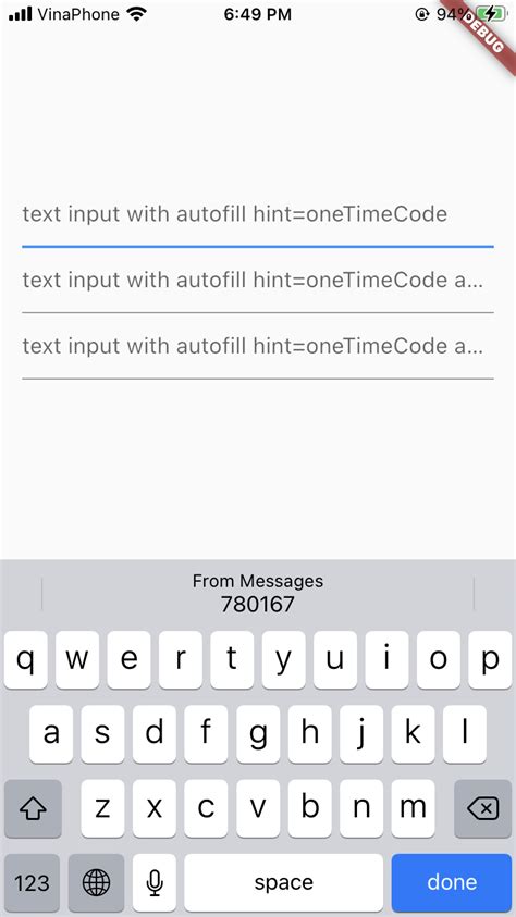 Autofillhintsonetimecode Not Works On Flutter Web On Ios · Issue